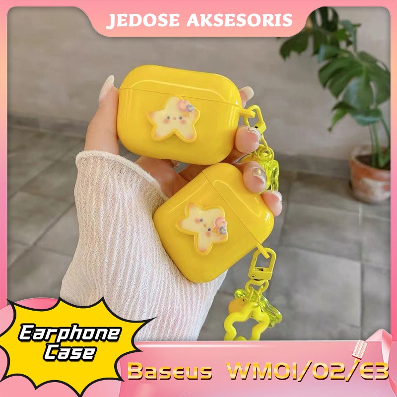 Jual Earphone Case Baseus WM01/02/E3 Yellow Shell Bluetooth Headset ...