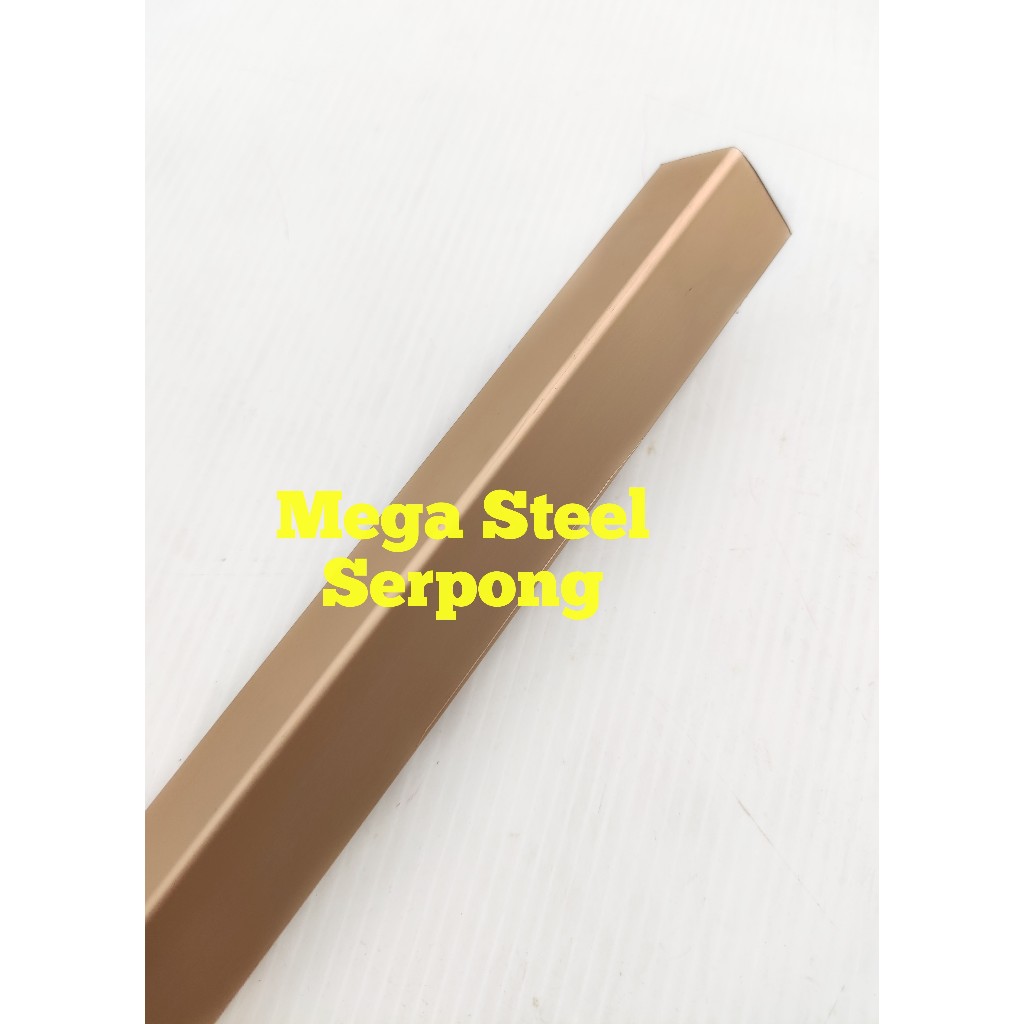 Jual List Siku Alumunium Rose Gold Doff uk 2 cm x 2 cm, Panjang 150 cm ...