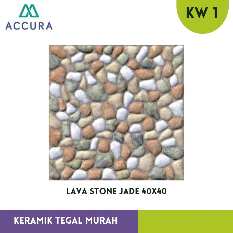 Jual Keramik Kamar Mandi / Teras Lava Stone 40x40 KW1 motif batu ...