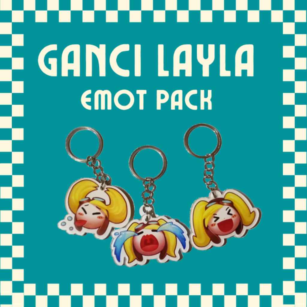 Jual Gantungan Kunci Emot Layla MLBB 2 sisi | Shopee Indonesia