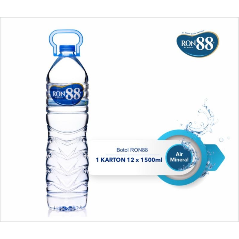 Jual Ron 88 / Ron88 Air Mnum Mineral Kemasan Botol 1500 ML / 1,5 Liter ...