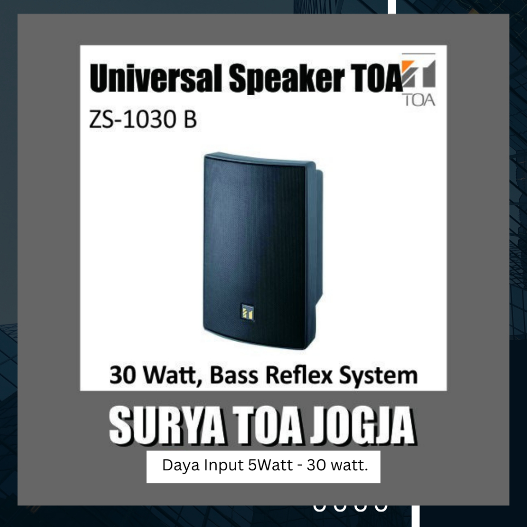 Jual Speaker TOA Universal Wall ZS 1030 ZSS-1030 ZS-1030 ZS1030 B Hitam Bass Column Pasif Ori ...