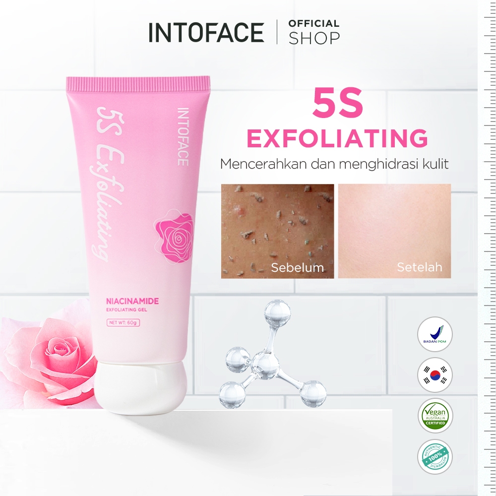 Jual INTOFACE Niacinamide Exfoliating Gel 60g B5 Eksfoliasi Wajah Face Scrub Peeling Gel With ...