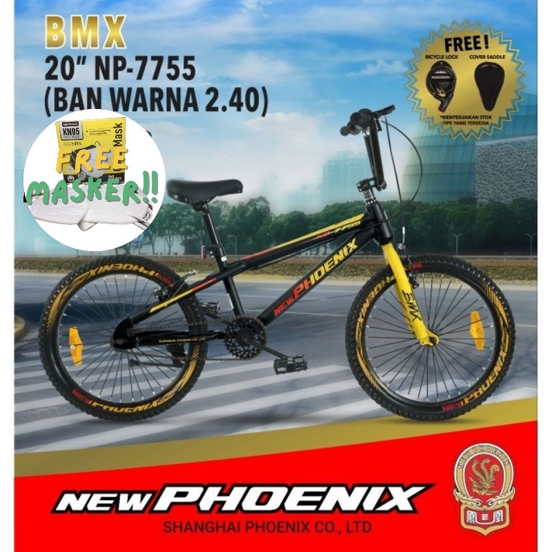 Jual Sepeda BMX Anak Phoenix NP 7755 Ban Warna 20 x 25" Steel Gear ...