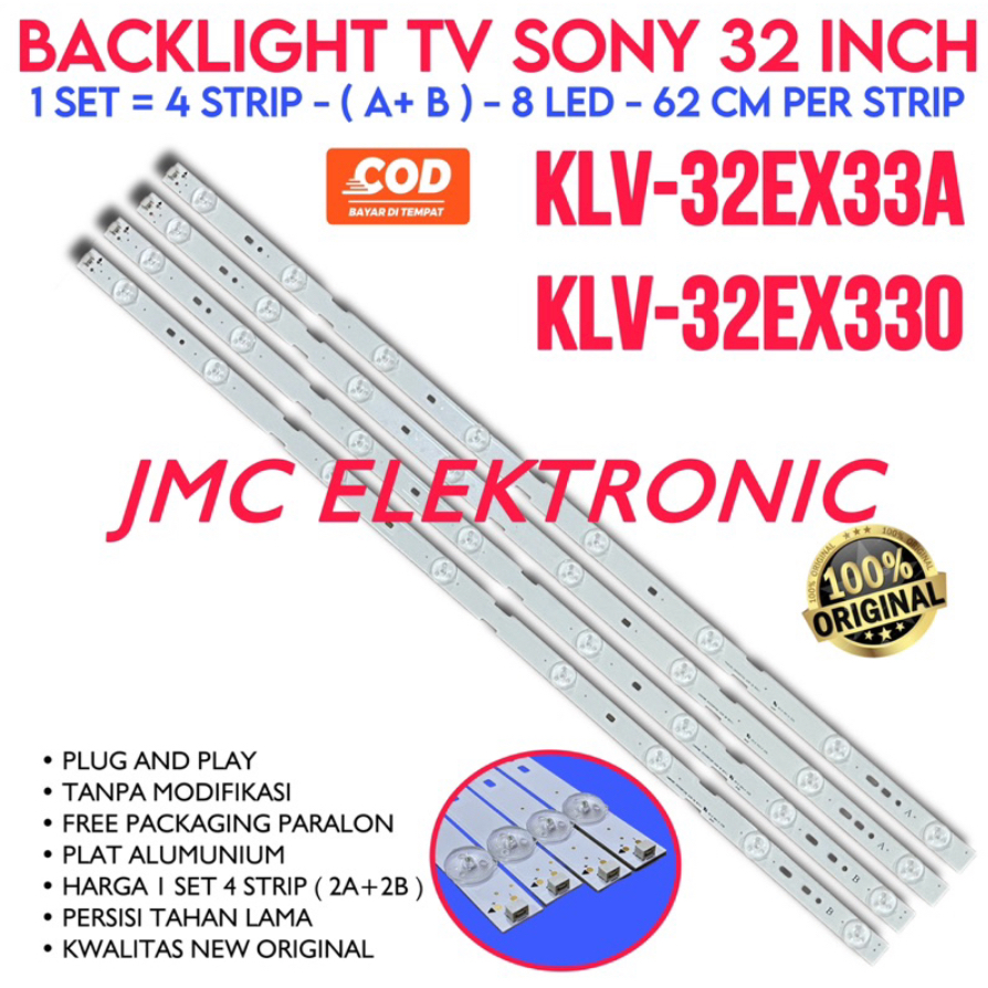 Jual BACKLIGHT TV LED SONY 32 INCH KLV32EX33A KLV32EX330 32EX33A 32EX330 | Shopee Indonesia