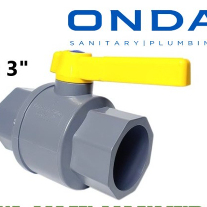 Jual Ball Valve ONDA PVCBV 3" INCH Polos Stop Kran Plastik PVC Keran Pipa | Shopee Indonesia