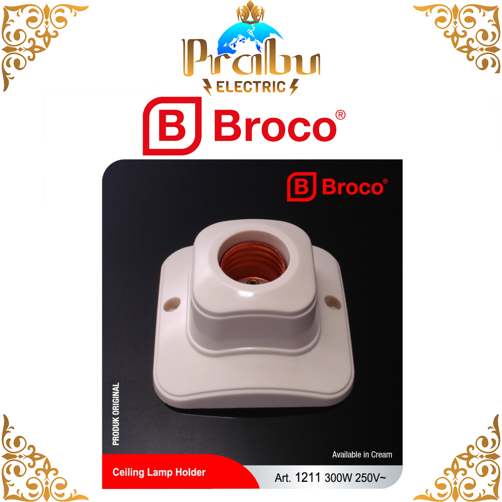 Jual Rumah Lampu E27 Fitting lampu Broco 1211 (B) Fitting Plafon Besar ...
