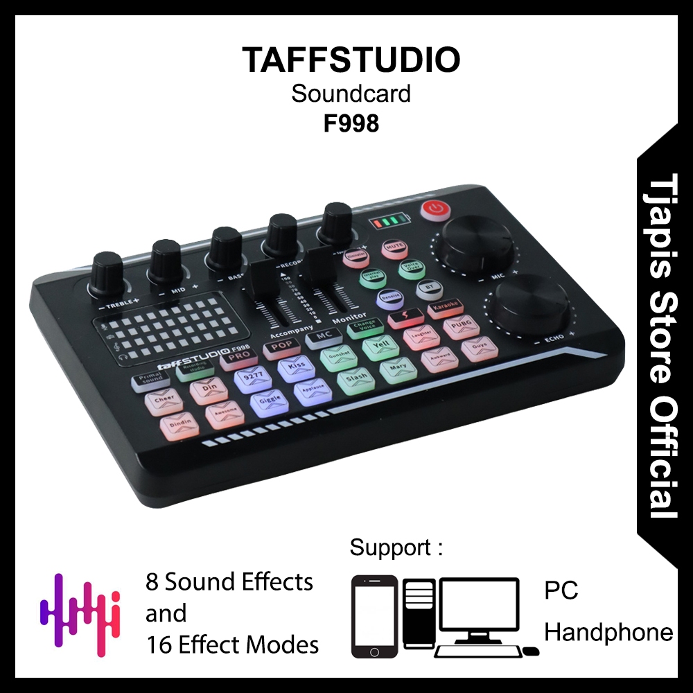 Jual TAFFSTUDIO PRO AUDIO BLUETOOTH MIXER SOUND CARD LIVE BROADCAST ...