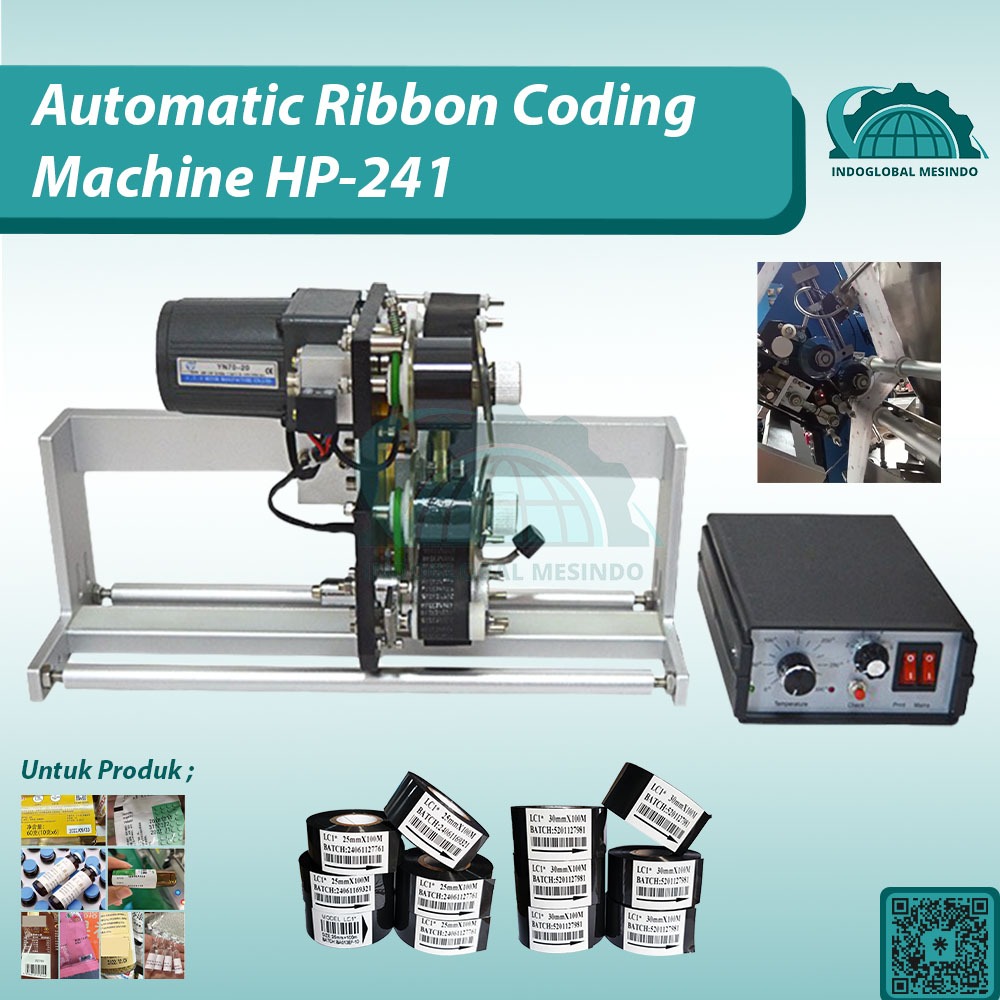 Jual Automatic Ribbon Coding Machine HP-241 Mesin Coding Ribbon Pita Cetak Kadaluarsa Tanggal ...