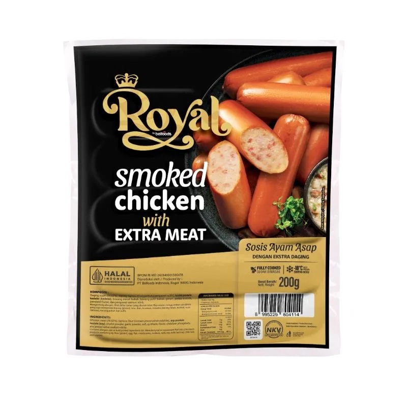 Jual SOSIS AYAM ASAP BELFOODS ROYAL 200GR HALAL SMOKED CHICKEN SAUSAGE ...