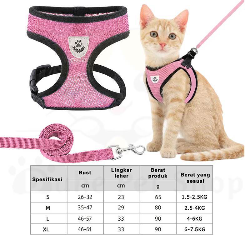 Jual TALI KUCING HARNESS ANJING KUCING TALI TUNTUN KUCING TALI KUCING ...