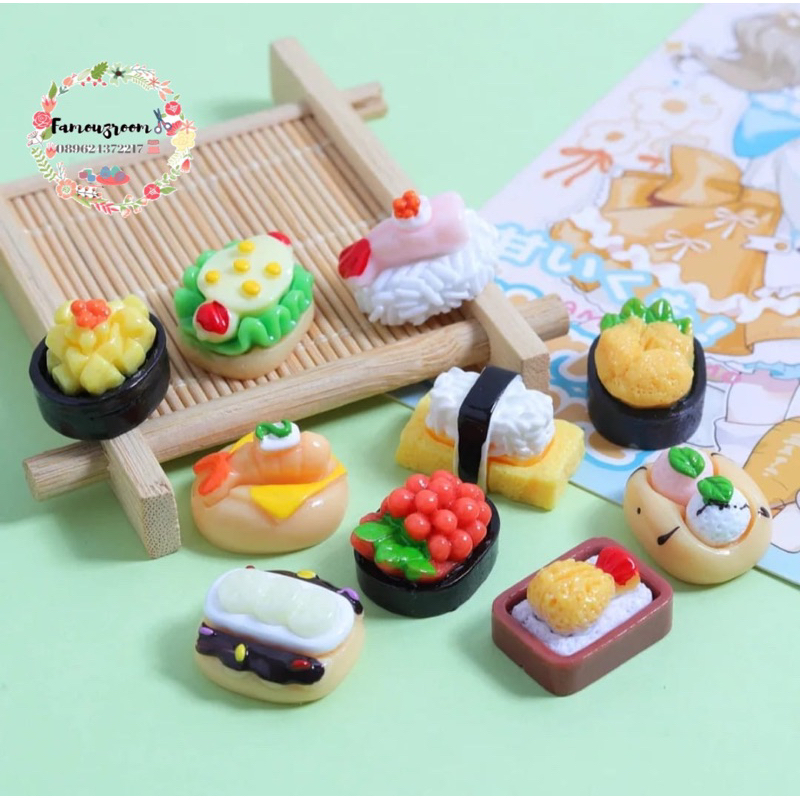 Jual Miniatur Pajangan Sushi Jepang skala 1:12 - Miniatur Makanan Sushi ...