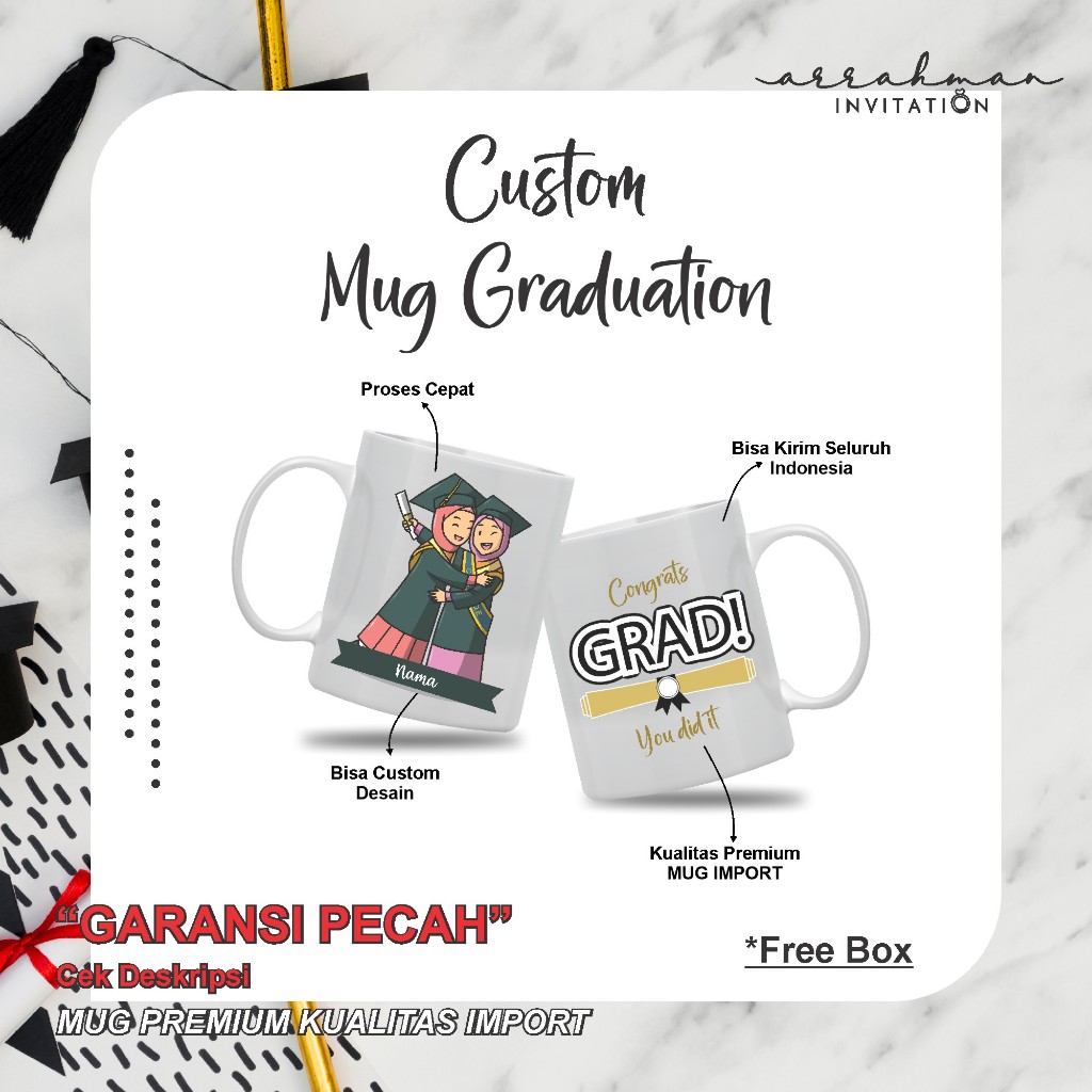 Jual Mug Custom Wisuda Graduation Keramik Murah | Shopee Indonesia
