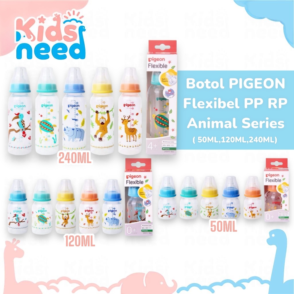 Jual Pigeon Botol PP RP Flexible 50ml 120ml 240ml Seri Hewan Khas Indonesia Rusa Badak Bercula ...