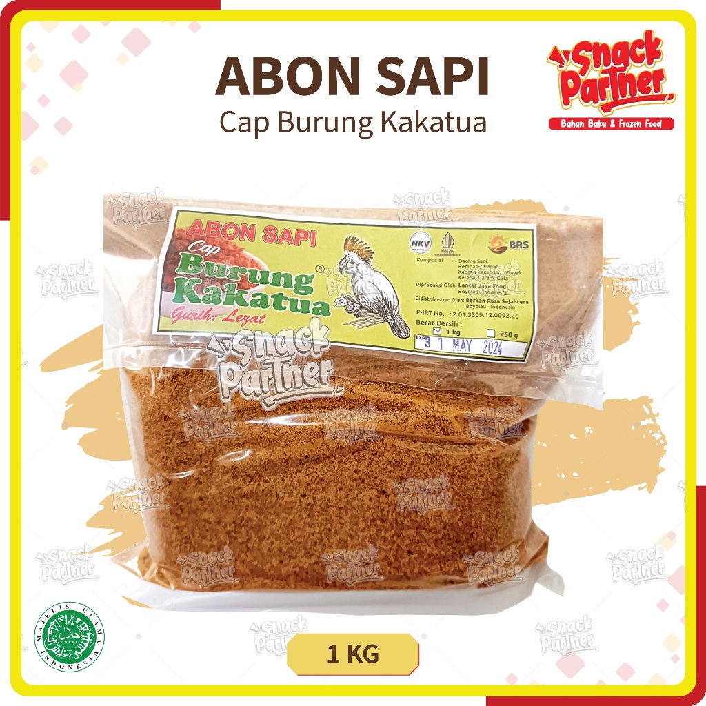 Jual ABON SAPI Cap BURUNG KAKATUA 1 KG - Label Hijau Khas Boyolali 1KG ...