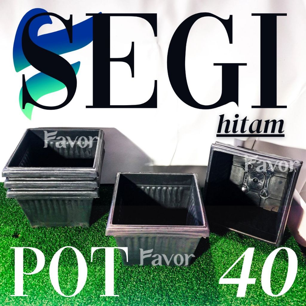 Jual Pot Bunga Per Segi 40 Kotak HITAM Bonsai | Shopee Indonesia