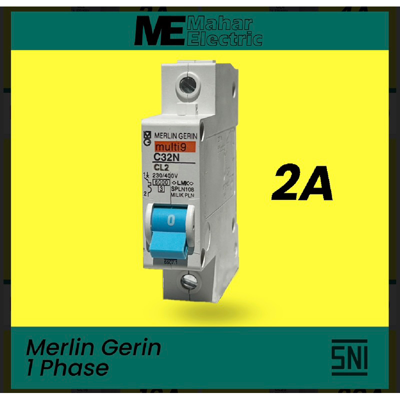 Jual MCB MERLIN GERIN 1 PHASE 2A 4A 6A 10A 16A 20A 25A 32A 40A | Shopee Indonesia