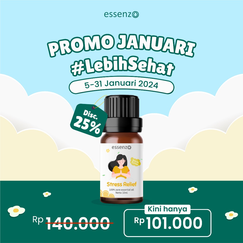 Jual Essenzo Stress Relief Essential Oil | Shopee Indonesia