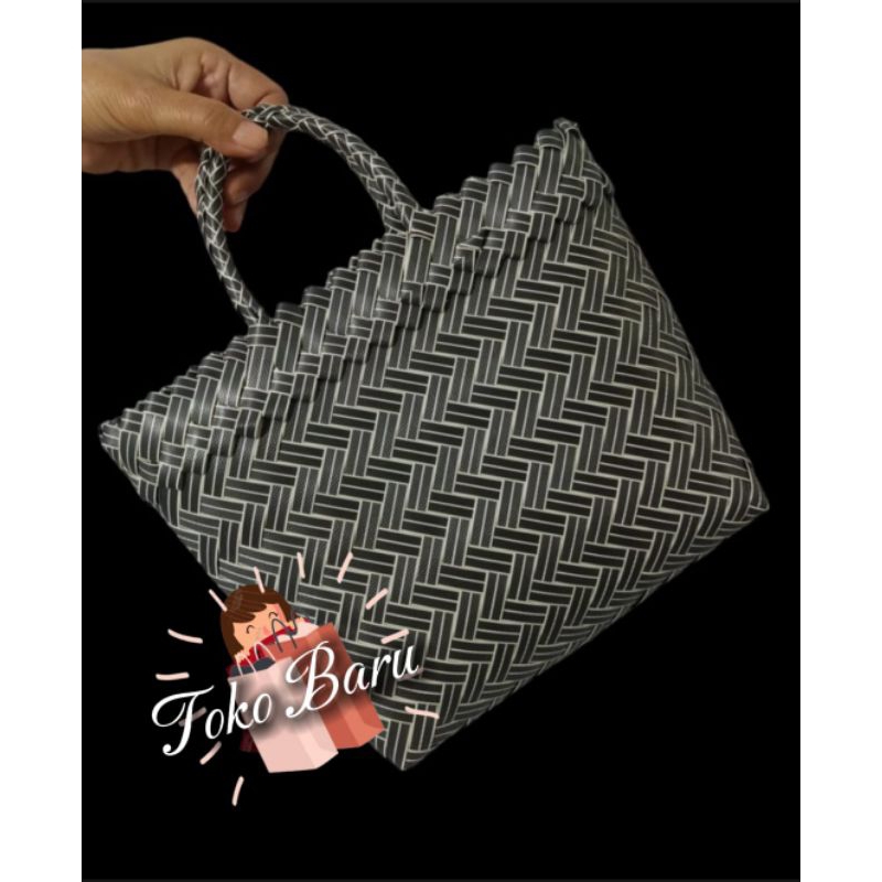 Jual Tas anyaman xs polos garis | Shopee Indonesia