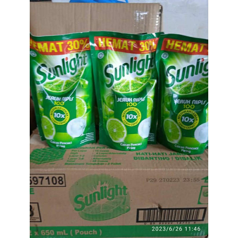 Jual Sunlight 650ml Jeruk Nipis | 1 Dus isi 12 x 650 ml | Shopee Indonesia