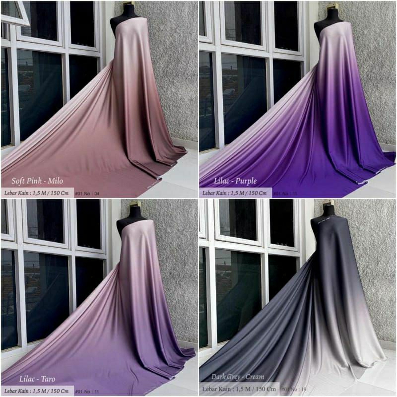 Jual (COD)Kain armani silk ombre gradasi untuk dress dan gamis dan ...