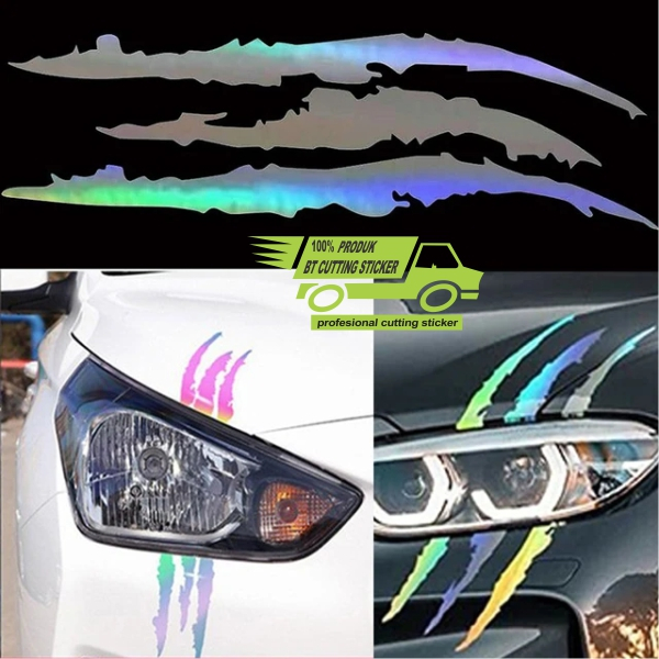 Jual stiker model cakar stiker cakar stiker lampu mobil stiker variasi ...