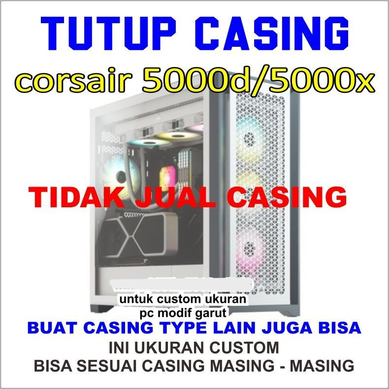 Jual SIDE PANEL CASING corsair icue 5000d/5000x TUTUP BENING CASING ...