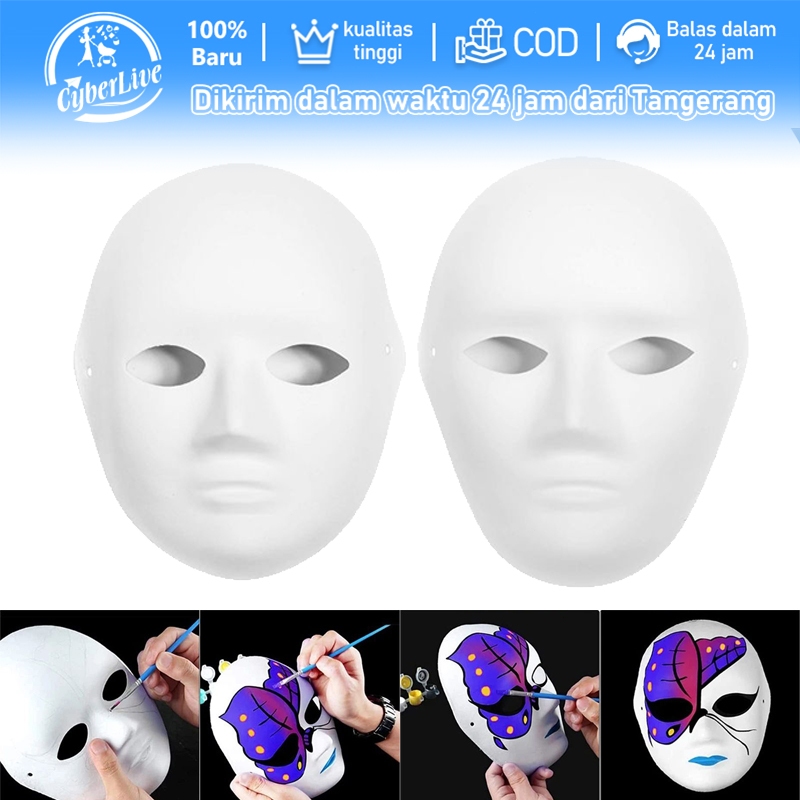 Jual Topeng Putih Polos untuk Dilukis Topeng Karakter Face Mask DIY ...