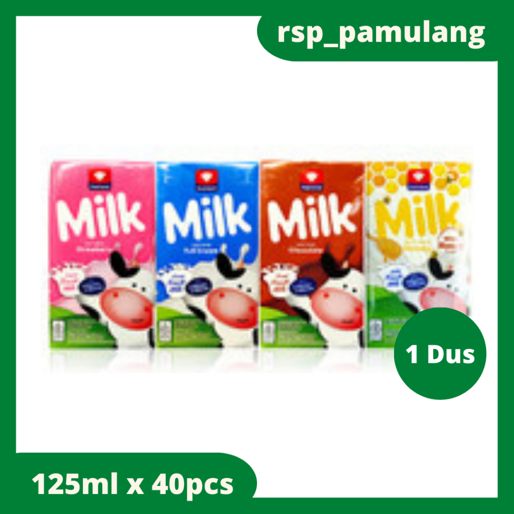 Jual Diamond Milk UHT 125ml X 40pcs (Full Cream/Stroberi/Coklat/Madu/Marshmallow) | Shopee Indonesia