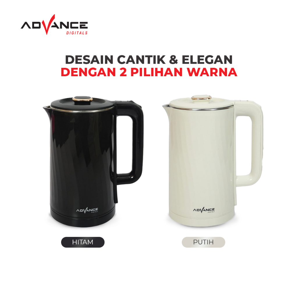 Jual Advance Ak187 Electrik Kettel / Teko Listrik 2 Liter Stainless ...