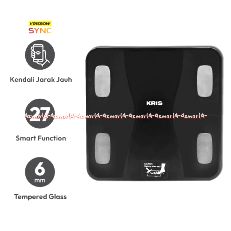 Jual Kris Smart Body Weight Scale Digital Black Timbangan Berat Badan ...