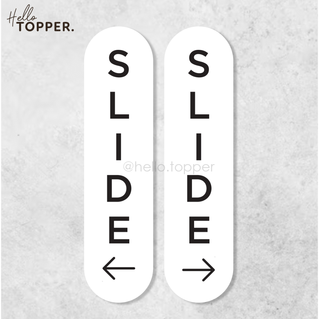 Jual Sign Slide Acrylic Printed / Sign Akrilik Slide Geser Arah ...