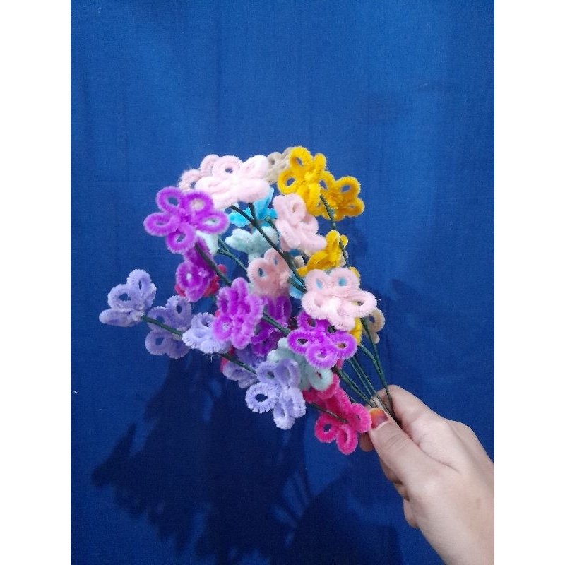 Jual bunga pipe rangkai by Musa/bunga kawat bulu/isian buket/isian vas ...