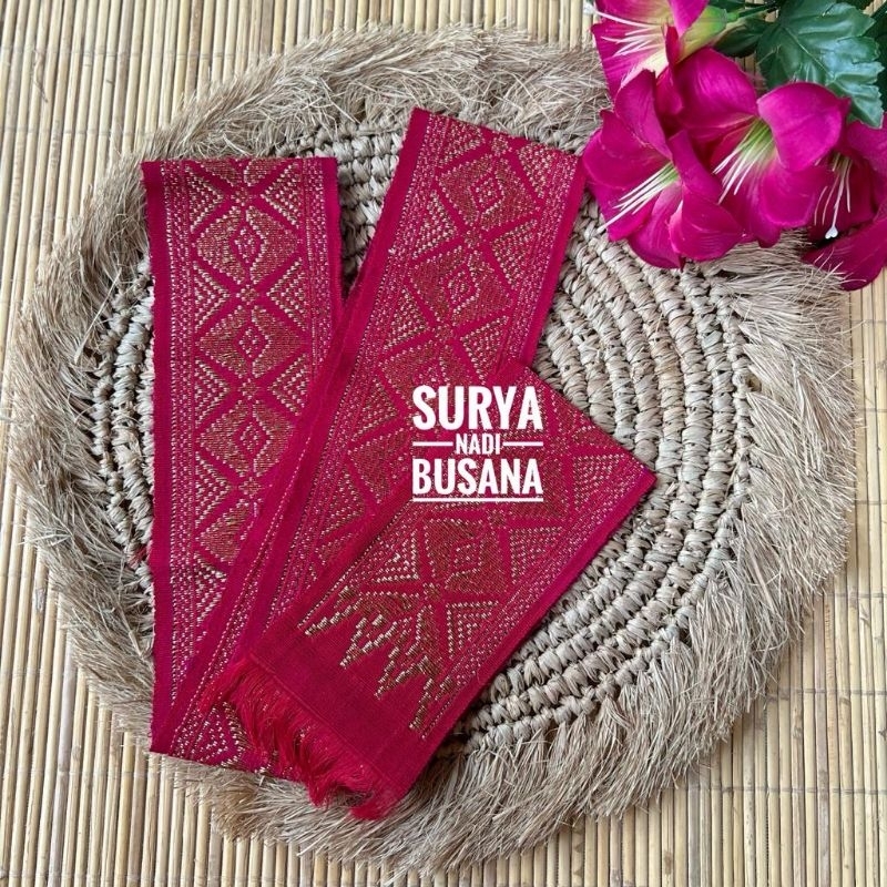 Jual Selendang songket bali asli tenun benang emas | Obi songket bali ...
