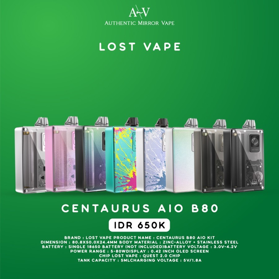 Jual Centaurus B80 80W 18650 AIO Kit with Centaurus Boro Tank by Lost ...
