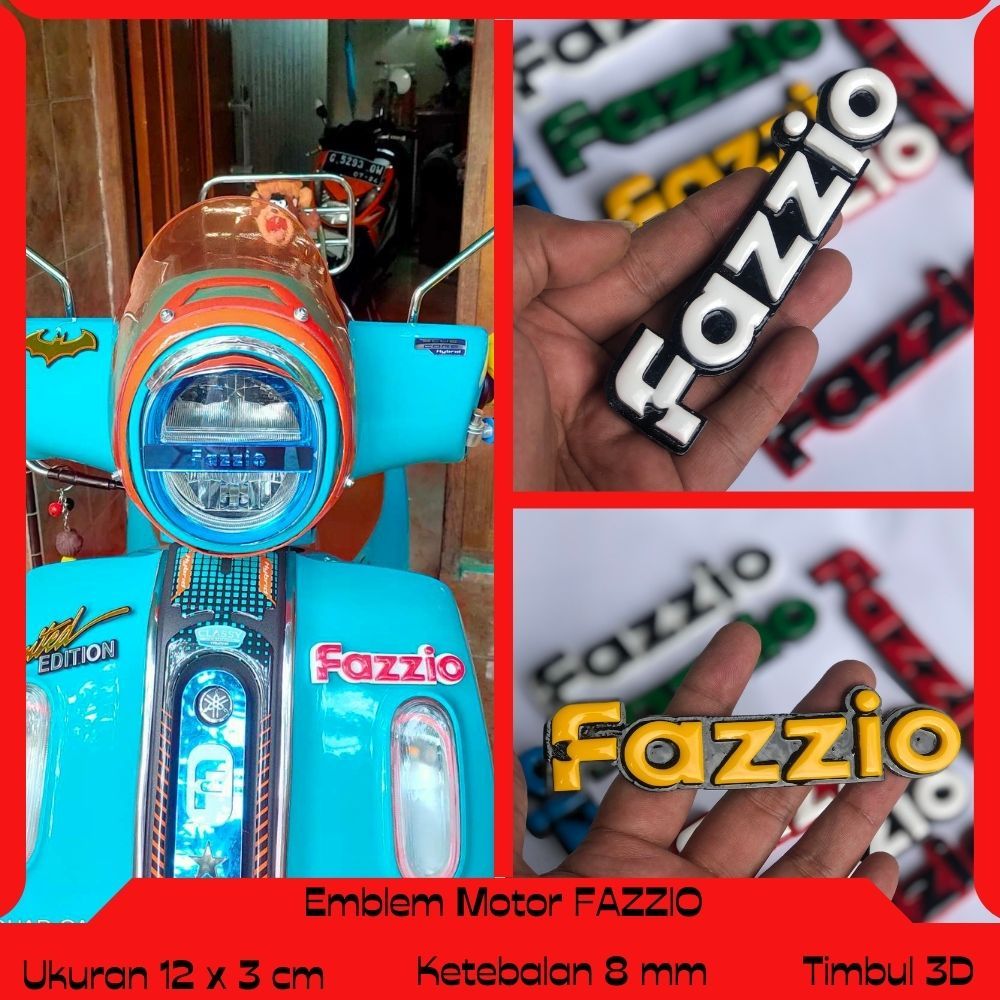 Jual EMBLEM VARIASI MOTOR FAZZIO DENGAN HURUF TIMBUL 3 DIMENSI ...