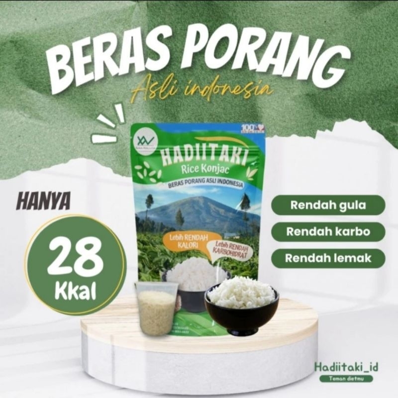 Jual Beras Porang Konyaku Rice 1KG - Hadiitaki | Shopee Indonesia