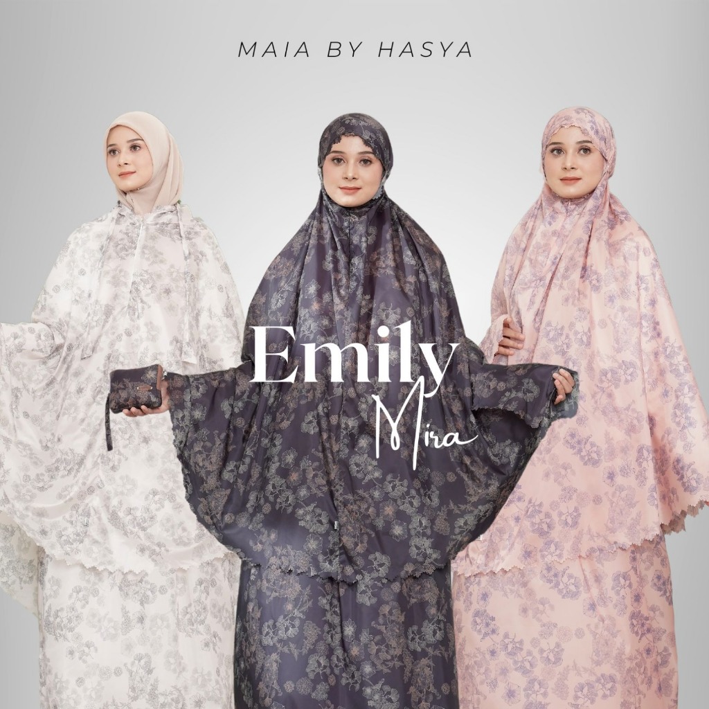 Jual MAIA BY HASYA - (Free Sejadah Muka & Gantungan) Mukena Emily Mira ...