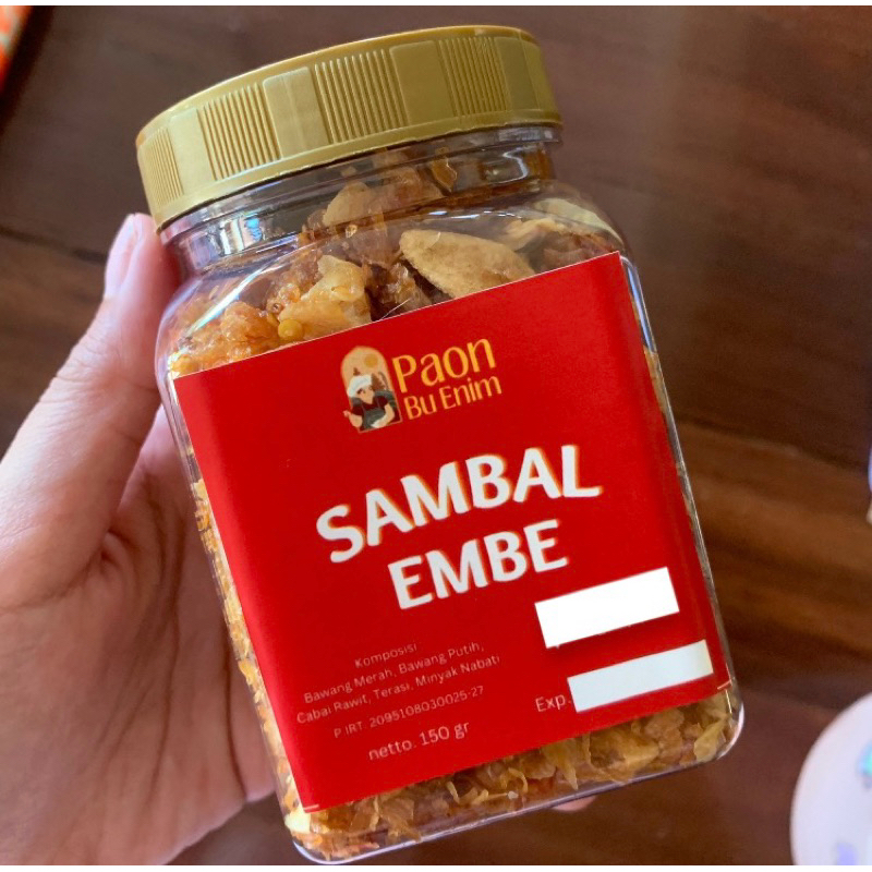 Jual SAMBAL EMBE PAON BU ENIM | SAMBAL EMBE KHAS BALI | Shopee Indonesia