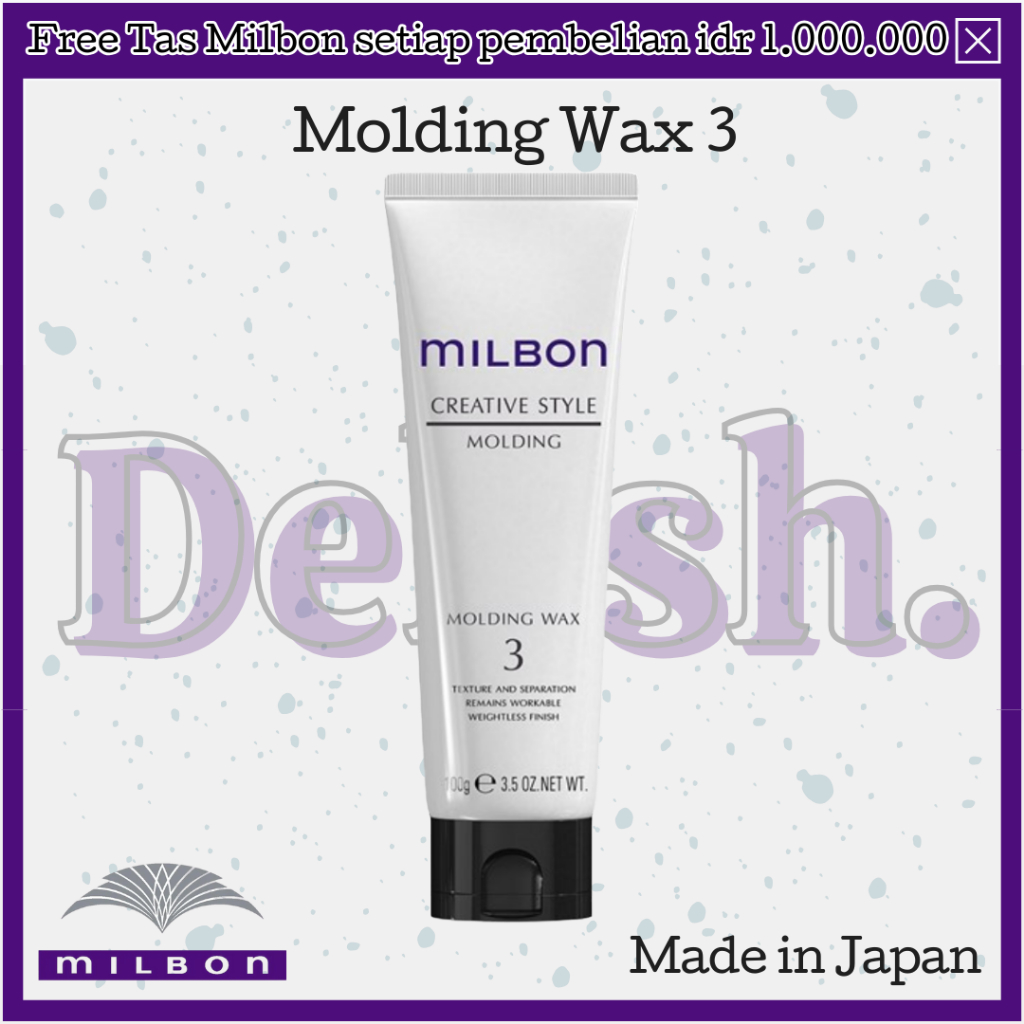 Jual Milbon - Creative Style Molding Wax 3 100gr 100 gram | Shopee Indonesia
