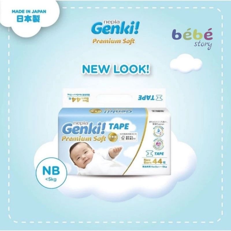 Jual GENKI PREMIUM SOFT NEWBORN TAPE 44 | Shopee Indonesia