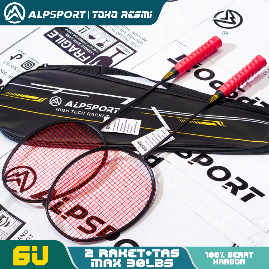 Jual ALPSPORT RR【2Raket + Tas】4U G5 100% Serat Karbon Penuh Desain Asli ...