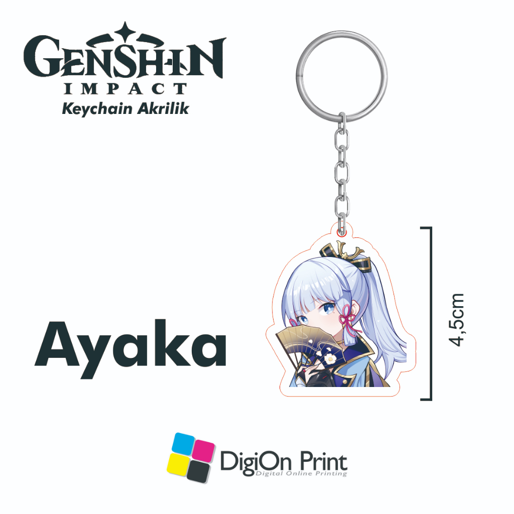 Jual Keychain Akrilik Pinggiran Bening - Souvenir Gantungan Kunci Game genshin impact bolak ...