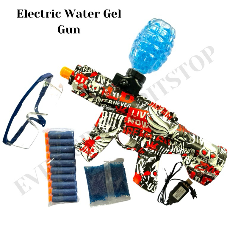 Jual Pistol Air Busa Water Gel Elektrik Peluru Gel High Speed Baterai ...