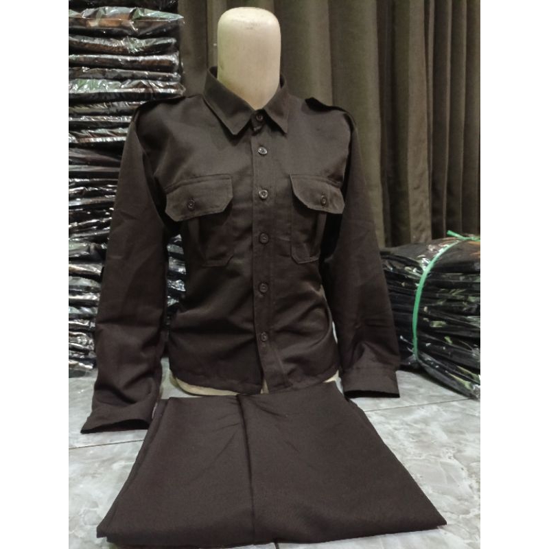 Jual baju safari wanita/satpam wanita | Shopee Indonesia
