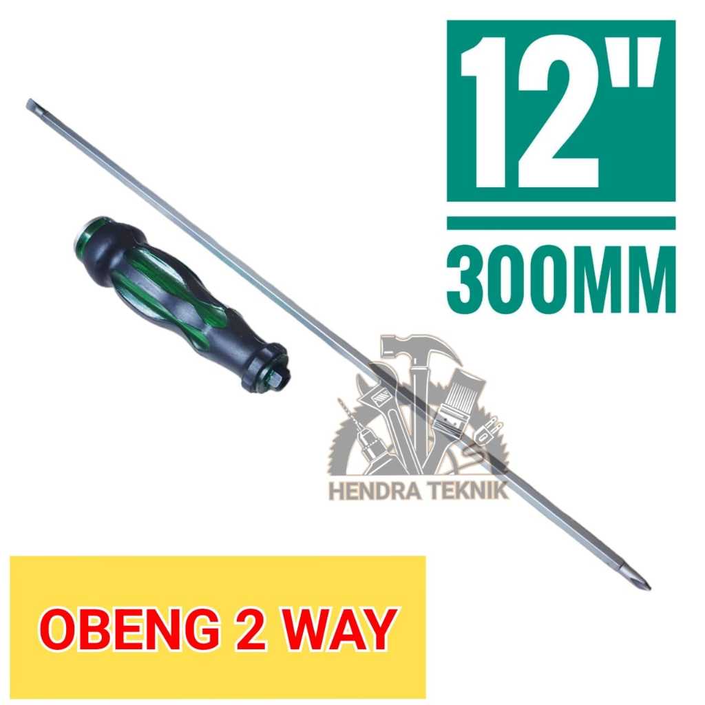 Jual OBENG KETOK 12" 2 WAY OBENG TEMBUS 300MM BOLAK BALIK OBENG TUTUK ...