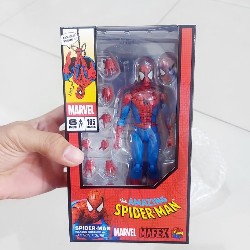 Jual medicom mafex 185 original toys spiderman classic comic costume version spider man limited ...