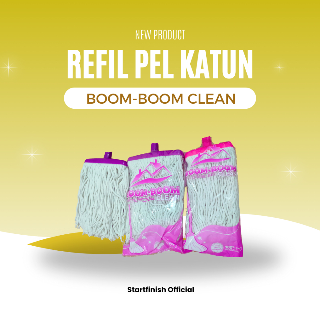 Jual Refill Pel Lantai Katun BOOM BOOM CLEAN | Mop Refil Original | Pel ...