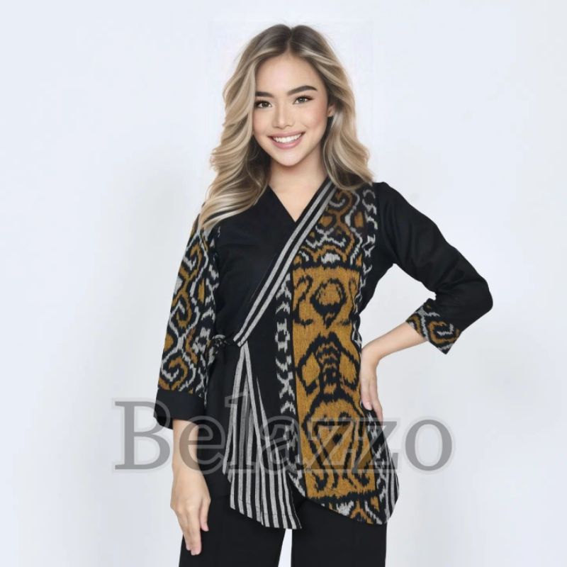 Jual Baju Atasan Blouse Batik Tenun Wanita Etnik Troso Jepara - Baju Tenun Wanita Modern ...