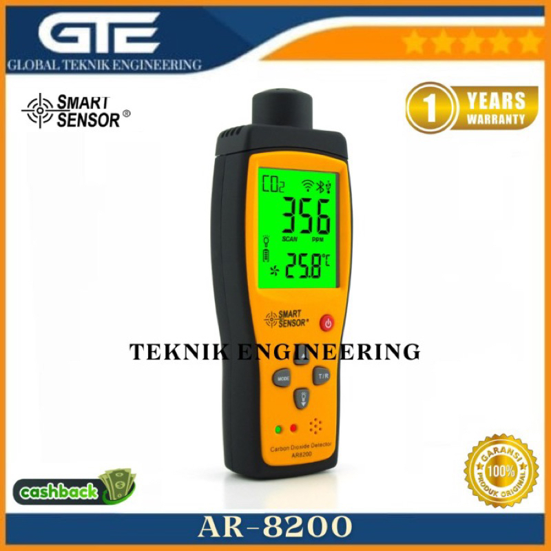 Jual Carbon Dioxide CO2 Detector Smart Sensor AR8200 Tester AR 8200 AR ...
